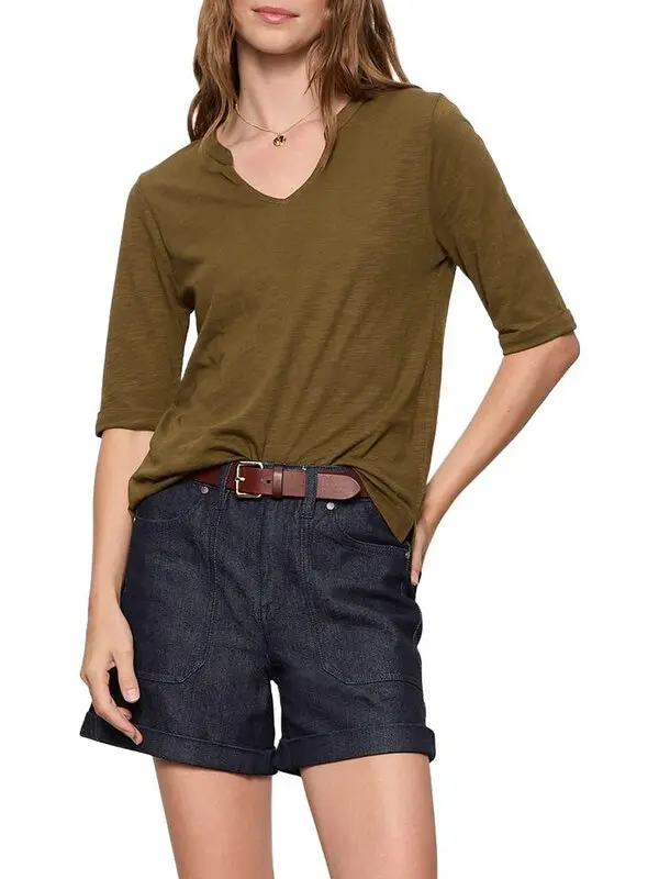 Sanctuary Dolce Notch Neck Top - Forest