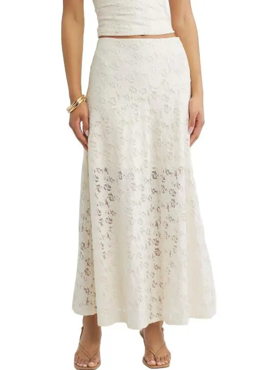 OPEN EDIT Lace Maxi Skirt - Ivory