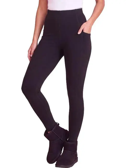 Roaman's Side Pocket Essential Legging - Black
