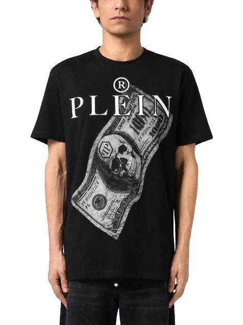 Philipp Plein Jersey T-shirt Dollar - Black