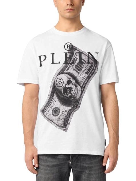 Philipp Plein Jersey T-shirt Dollar - White