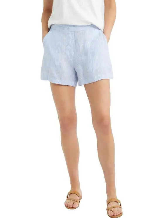 Frank & Eileen Mae Striped Linen Shorts - Thin Stripe