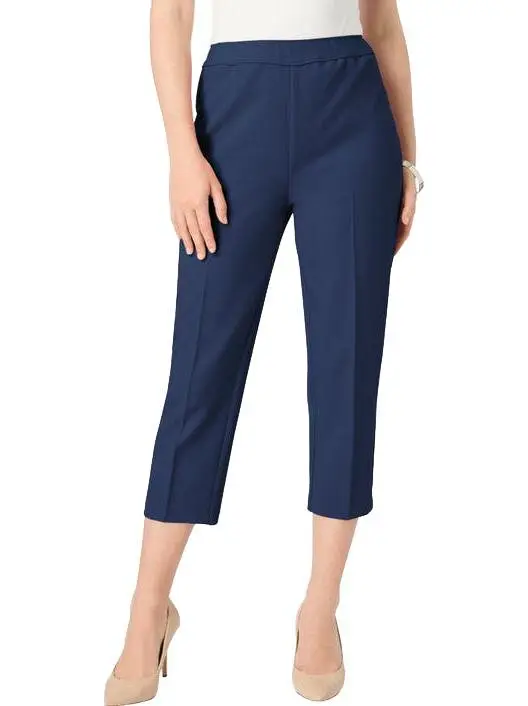 Roaman's Bend Over® Capri Pant - Navy