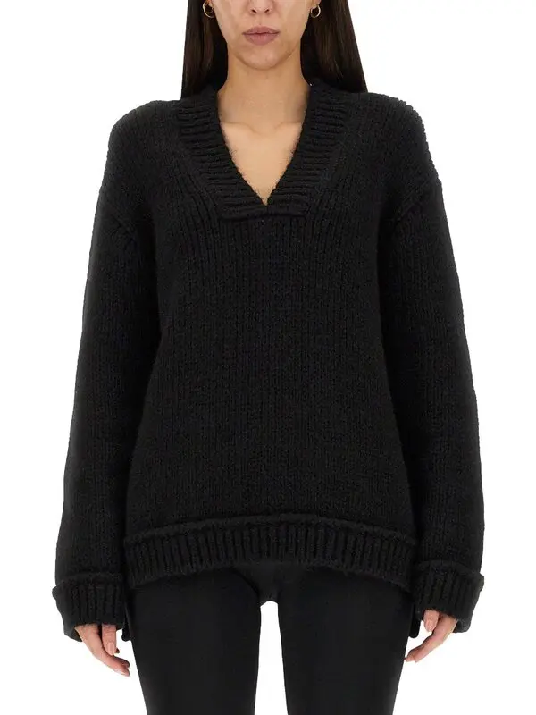 TOM FORD V-neck Wool Sweater - Black