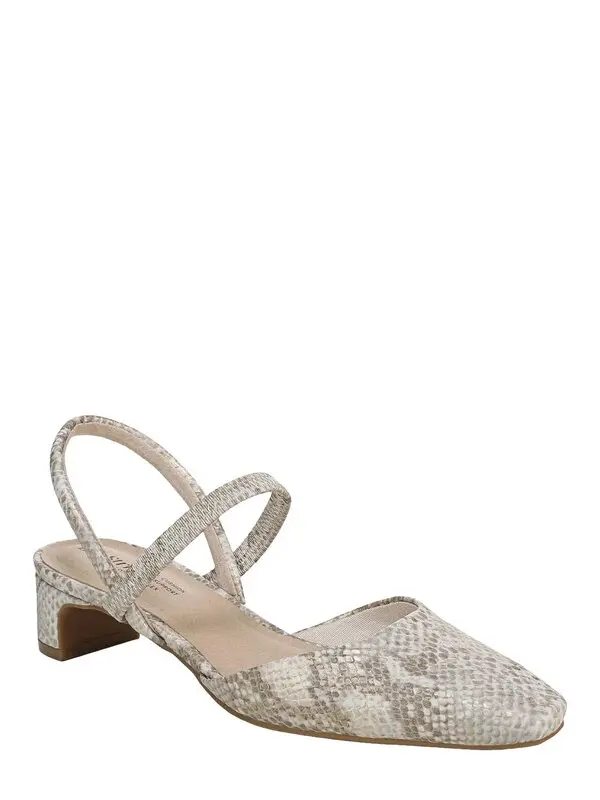 LIFESTRIDE Lainey Pump With Slingback Strap - Bone Multi