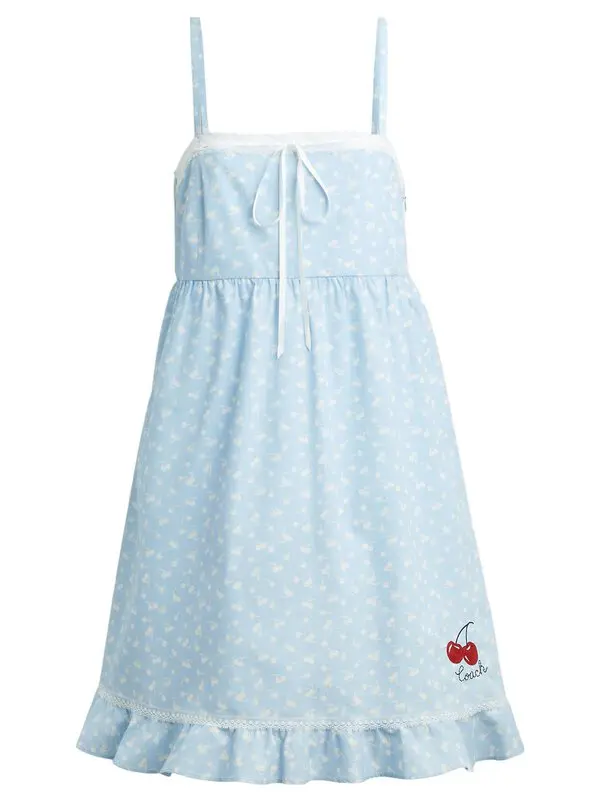 COACH OUTLET Printed Cotton Sundress - Blue