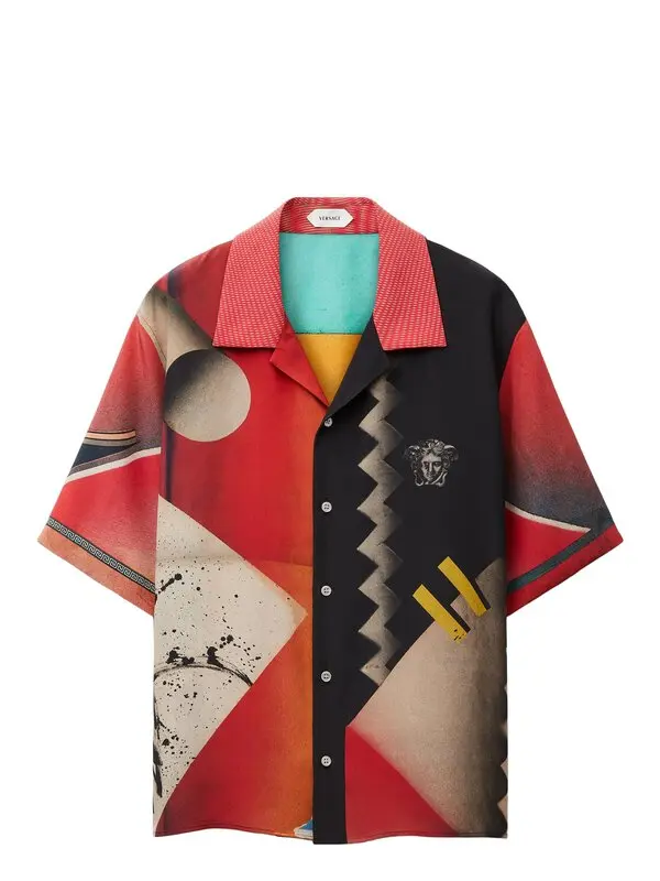 Versace Printed Crêpe De Chine Silk Shirt - Print