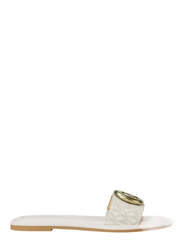 Michael Kors Milan Suede Open Toe Ballet Flat - Vanilla