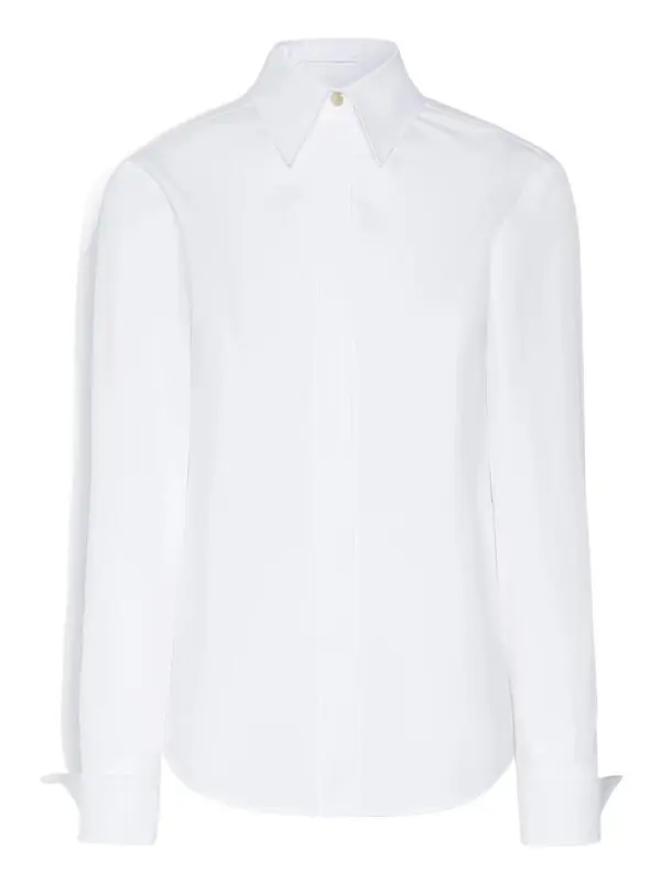 Sportmax Acordo Long-sleeved Poplin Shirt - White
