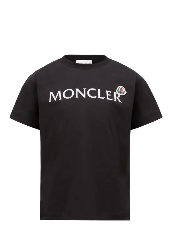 Moncler Logo Cotton T-shirt - Black