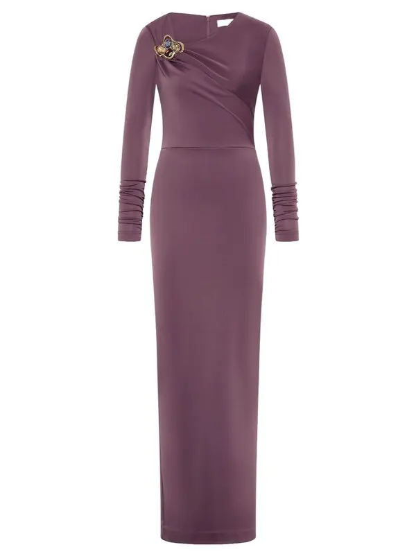 Rebecca Vallance Nala Asymmetric Maxi Dress - Red