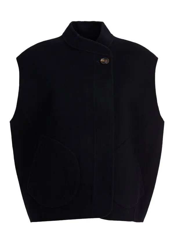 Soeur Adeline Sleeveless Jacket - Black