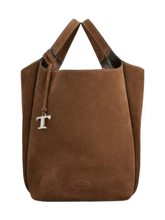 TOD'S Suede Bucket Bag - Brown