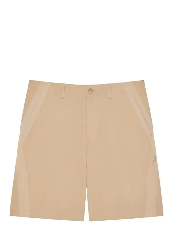 Givenchy Couture Seam Bermuda Shorts In Cotton With Grosgrain Detail - Light Brown
