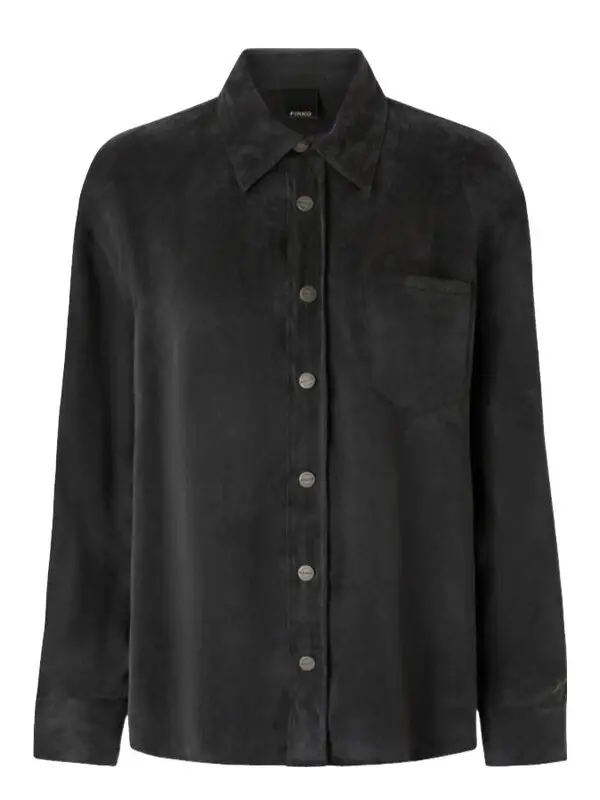 Pinko Peachskin-feel Twill Shirt - Black