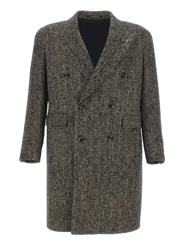 Tagliatore Long-sleeved Tailored Coat - Black