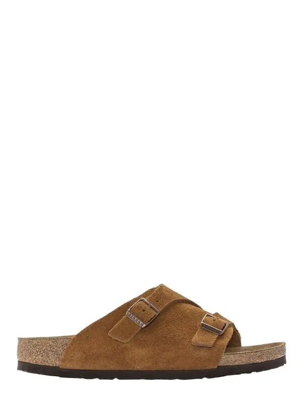BIRKENSTOCK Zurich Buckled Suede Slip-on Sandals - Brown