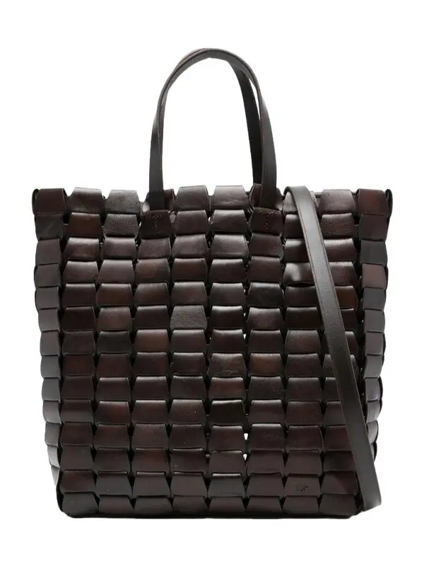 Dragon Diffusion Woven Design Handbag - Black