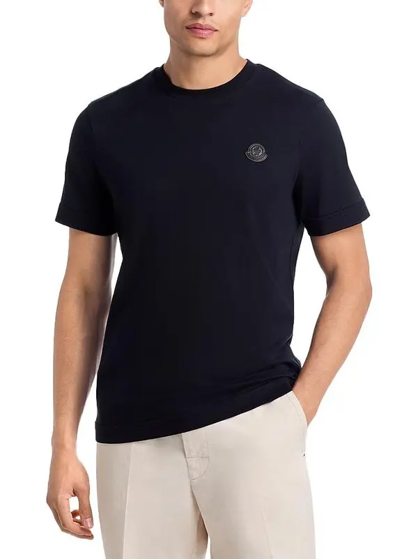 Moncler Logo Patch Crewneck T-shirt - Navy