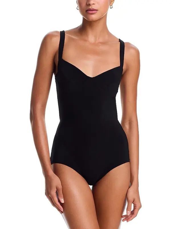 Norma Kamali Vogue Open Back One Piece Swimsuit - Black