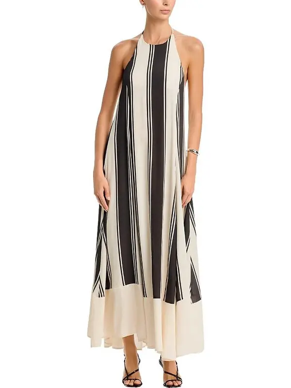 A.REN Nika Sleeveless Halter Maxi Dress - Black
