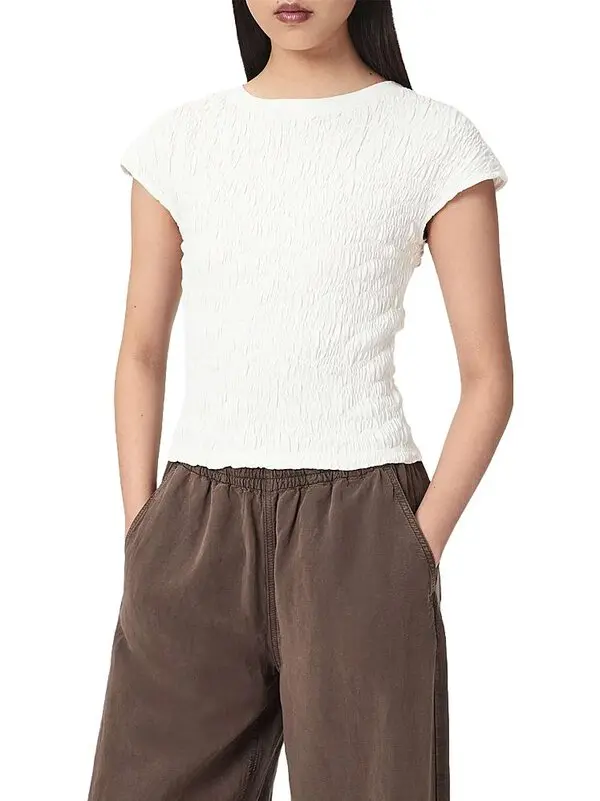 ALLSAINTS Luna Crinkle Tee - White