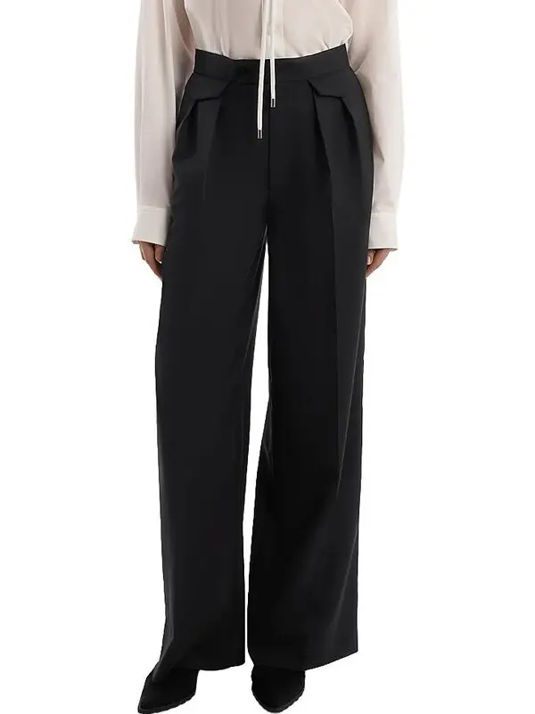 Issey Miyake Wide-leg Tailored Trousers - Black