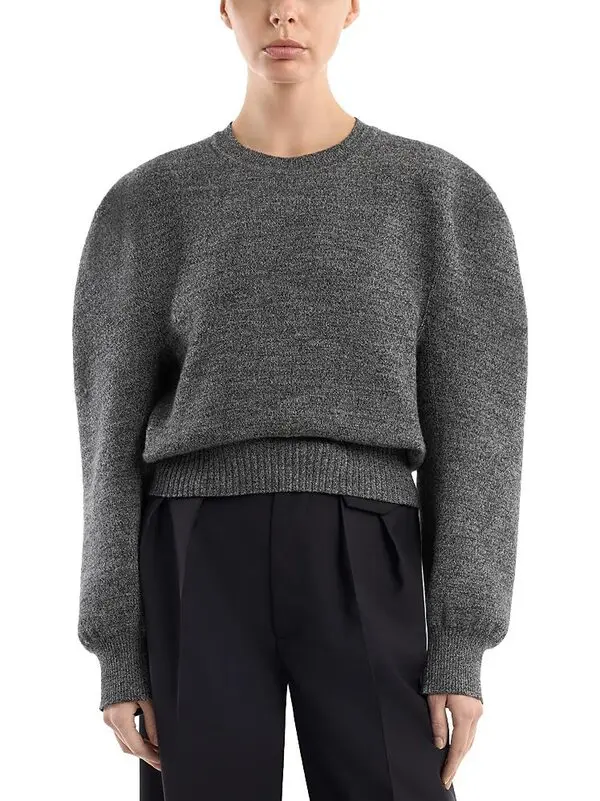 Issey Miyake Crew Neck Knit Sweater - Gray