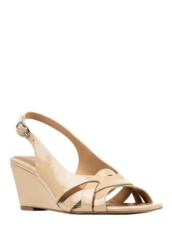 DONALD PLINER Primm Mid Wedge Slingback Sandals - Sand