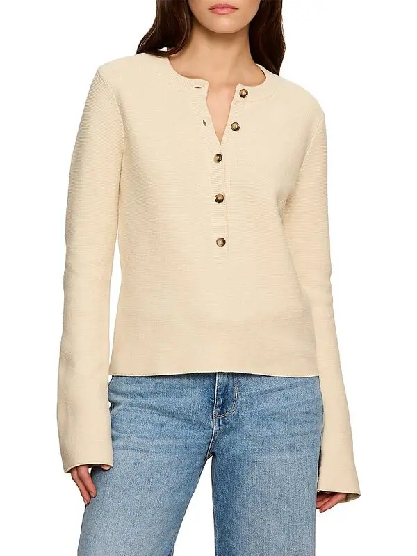 Sanctuary Everyday Henley Sweater - Bone