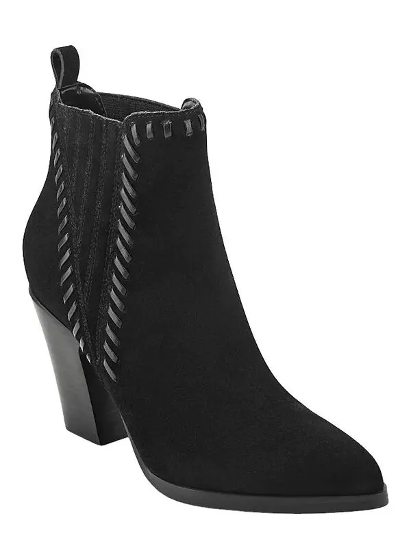 MARC FISHER LTD. Alvira Suede Ankle Boots - Black