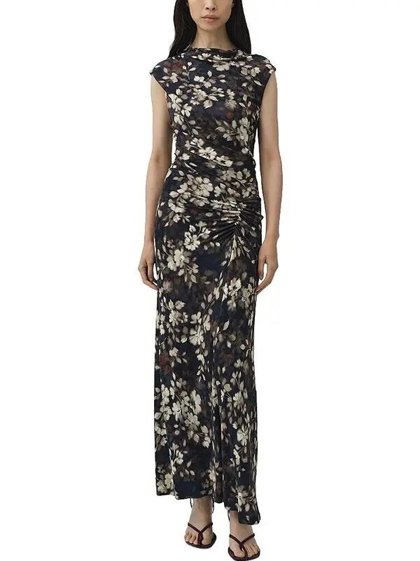 Simkhai Acacia Floral Maxi Dress - Black Multi
