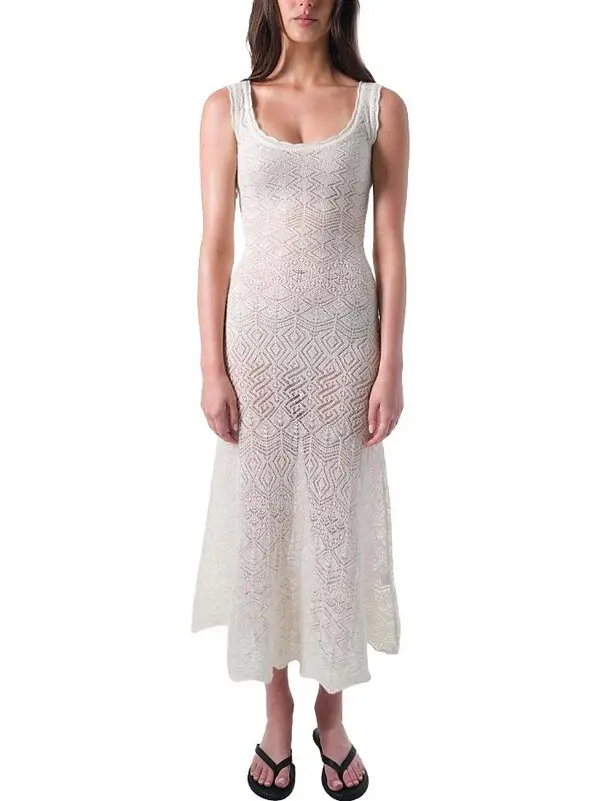 PARKER ZINN Vaughn Pointelle Dress - Ivory