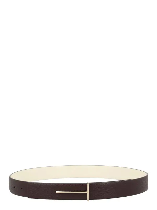 TOM FORD T" Buckle Belt - Brown