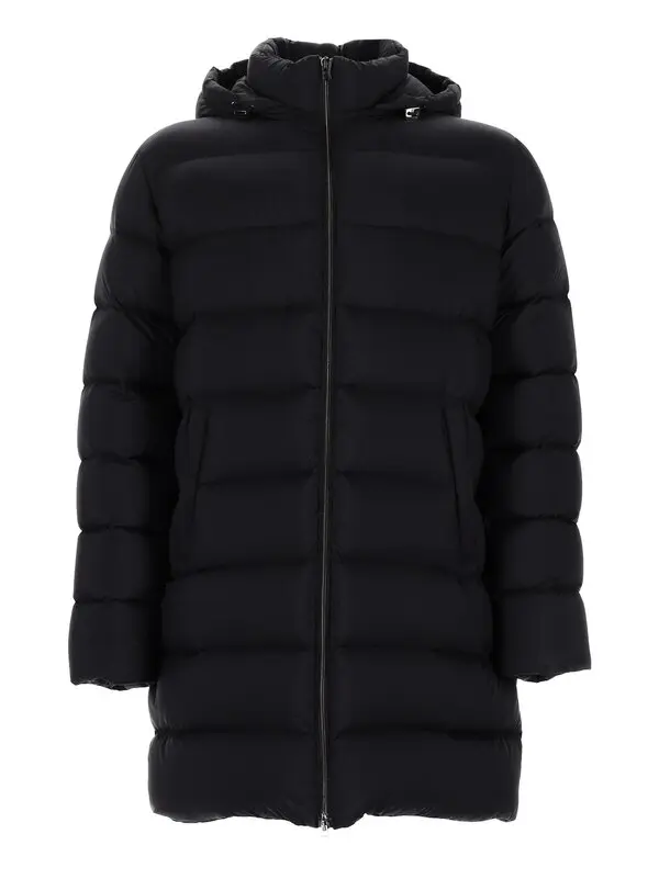 Herno Padded Hooded Coat - Black