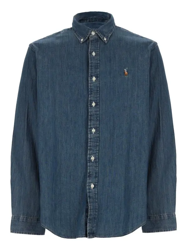 Polo Ralph Lauren Camicia Con Logo - Denim