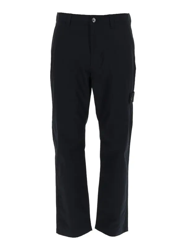 Stone Island Cotton Trousers - Black