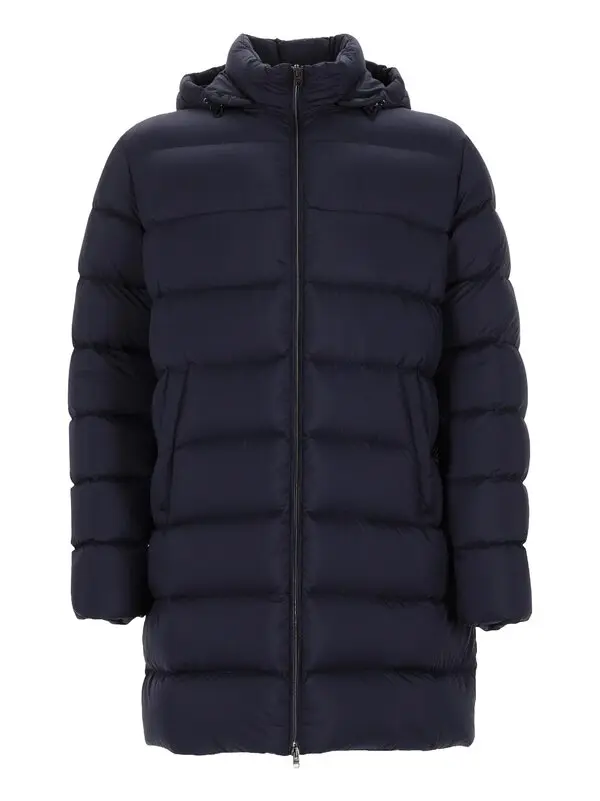 Herno Hooded Padded Coat - Blue