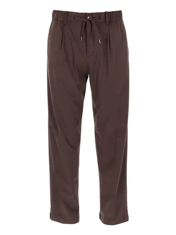 Herno Relaxed Fit Pleated Trousers - Brown