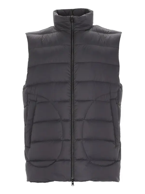 Herno Padded Zip-up Vest - Grey