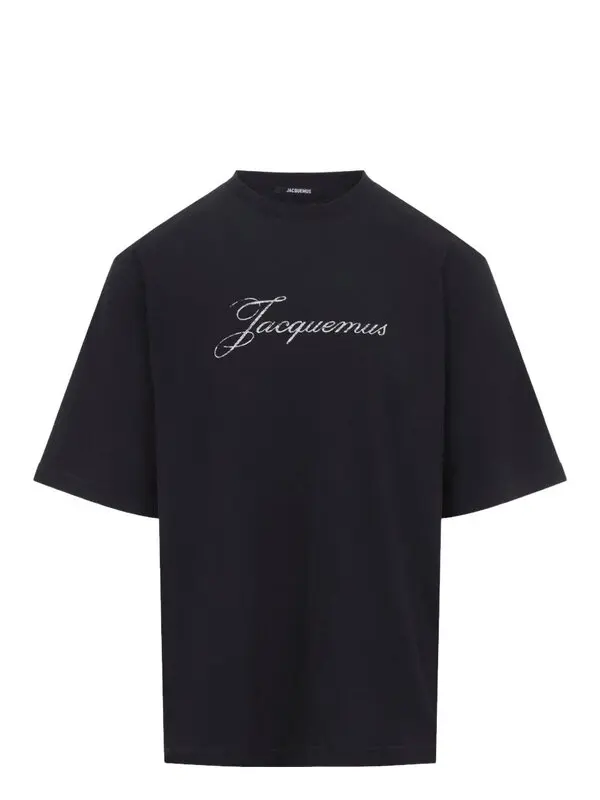 Jacquemus Logo Cotton T-shirt - Black