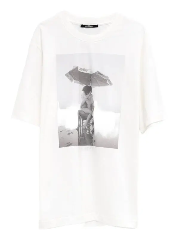 Jacquemus Printed Cotton T-shirt - White