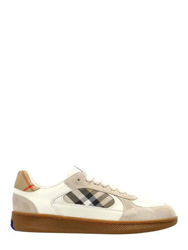 Burberry New Terrace Leather Sneakers - Beige