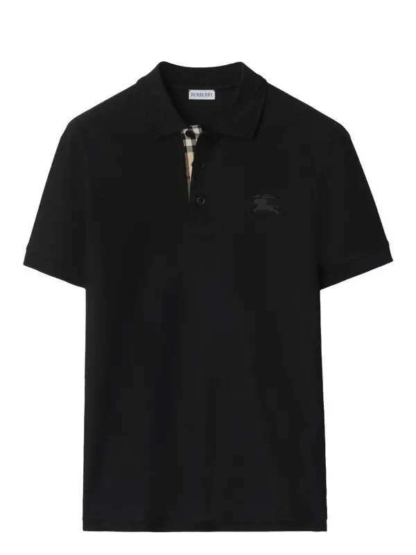 Burberry Eddie Cotton Polo Shirt - Black