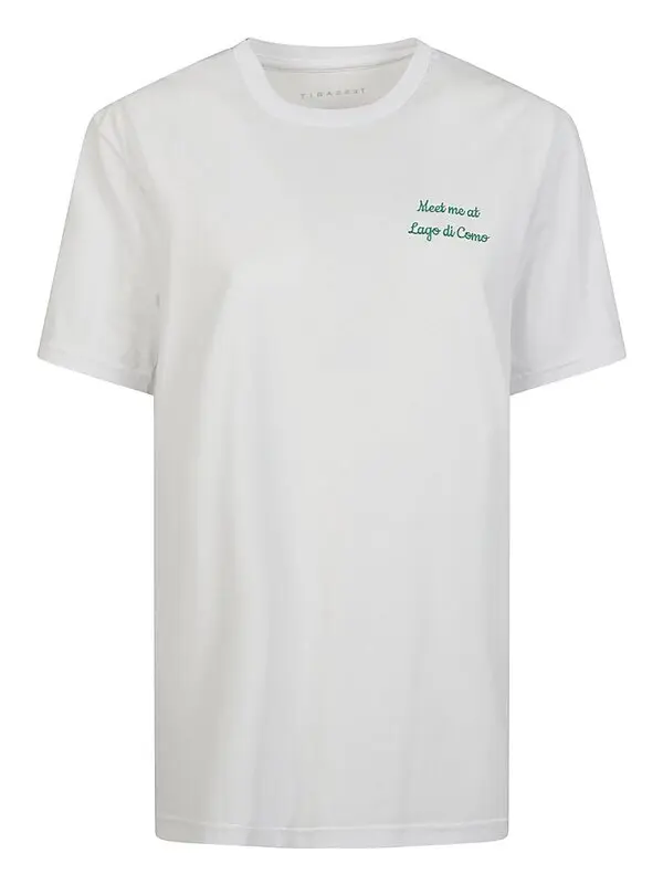 TESSABIT PRIVATE LABEL T-shirt With Green Lettering - White