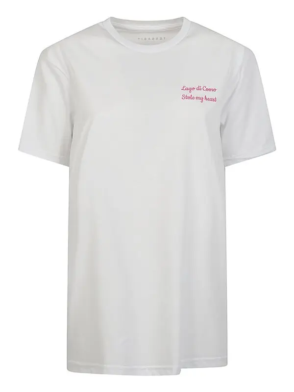 TESSABIT PRIVATE LABEL T-shirt With Slogan Print - White