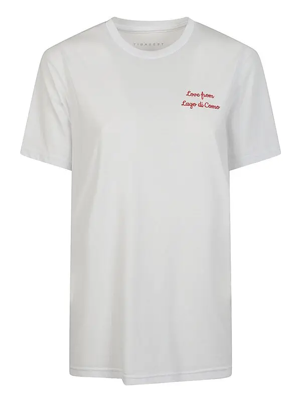 TESSABIT PRIVATE LABEL Love From Lago Di Como T-shirt - White