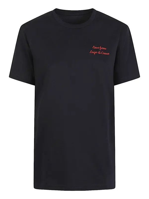 TESSABIT PRIVATE LABEL Love From Lago Di Como" Embroidered T-shirt - Blue