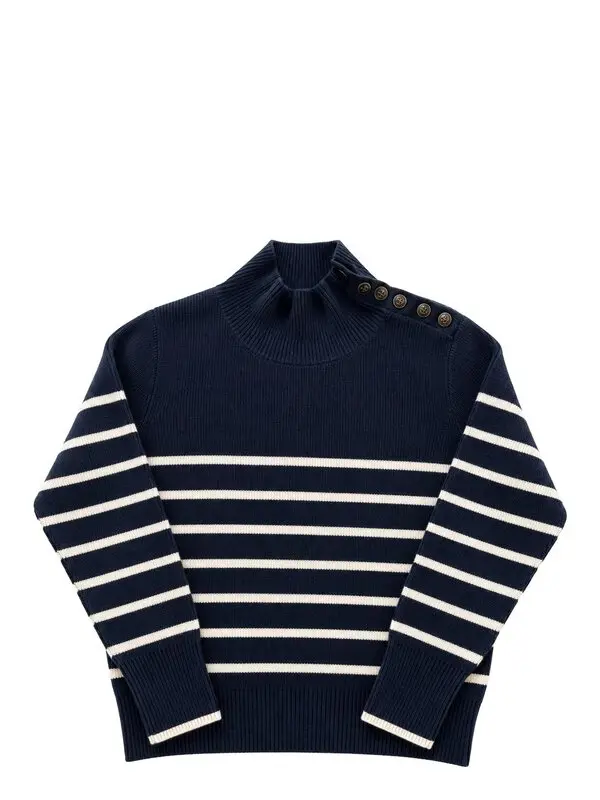 MAISON LOINTAINE Pure Prestige Cashmere Harbor Hug Marine Sweater - Blue