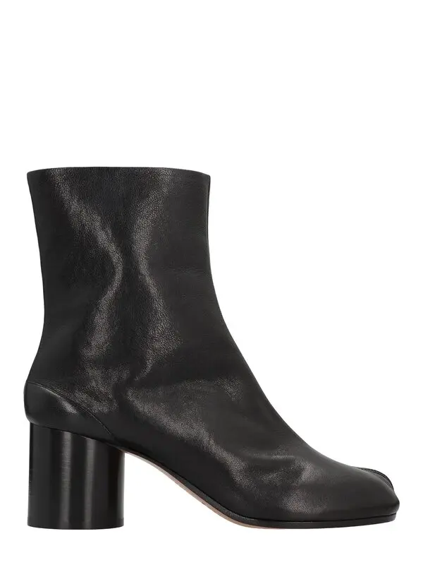 MAISON MARGIELA Tabi Cleft Toe Ankle Boots With Cylindrical Block Heel - Black